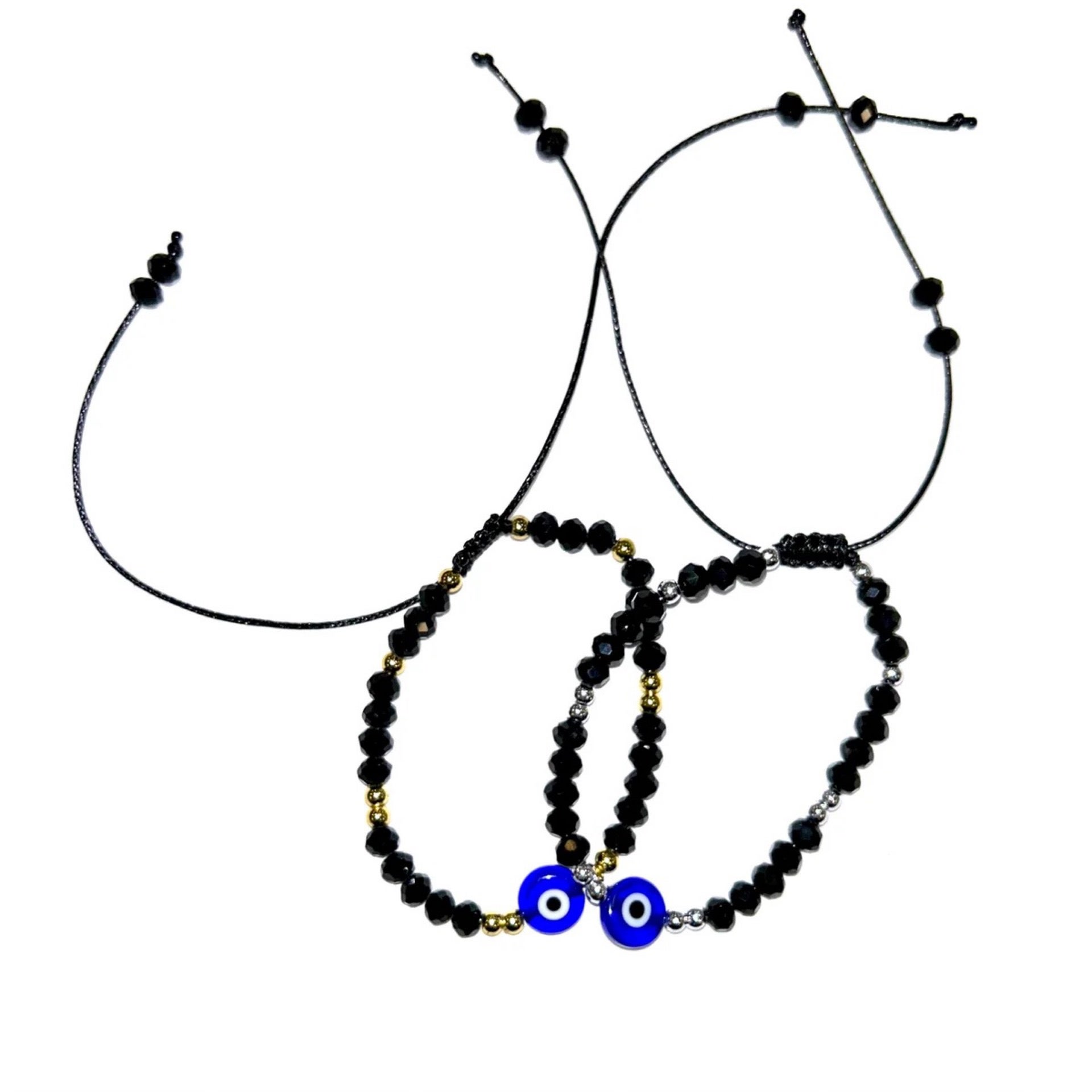 (Evil Eye String) Black/Gold | AshNicCrystals